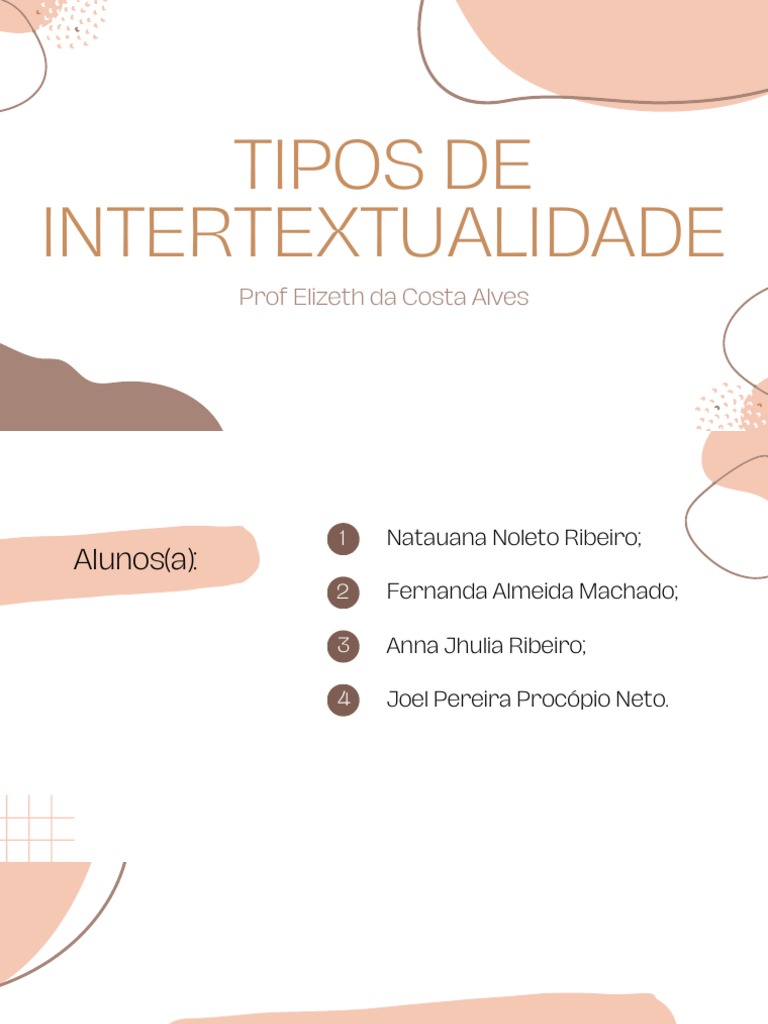 Tipos de Intertextualidade PDF | PDF | Amor | Linguística
