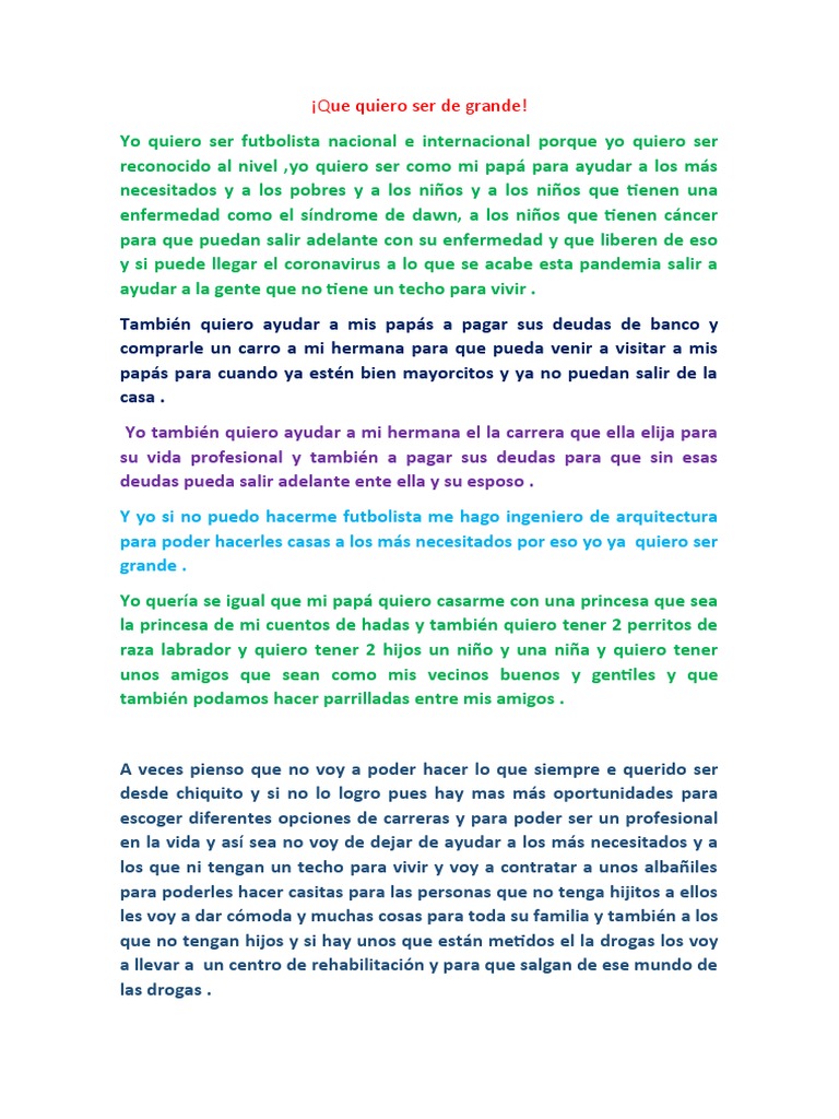 ¡Que Quiero Ser de Grande!-3 | PDF