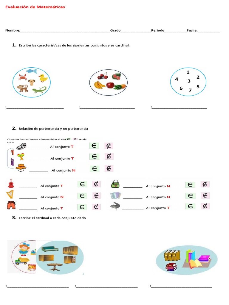 Evaluación de Matemáticas | PDF