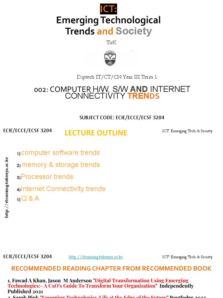Lecture 2 - ICT Emerging Tech. Trends and Society PDF | PDF | Software ...