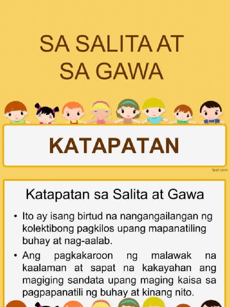 Katapatan Sa Salita at Gawa PDF | PDF