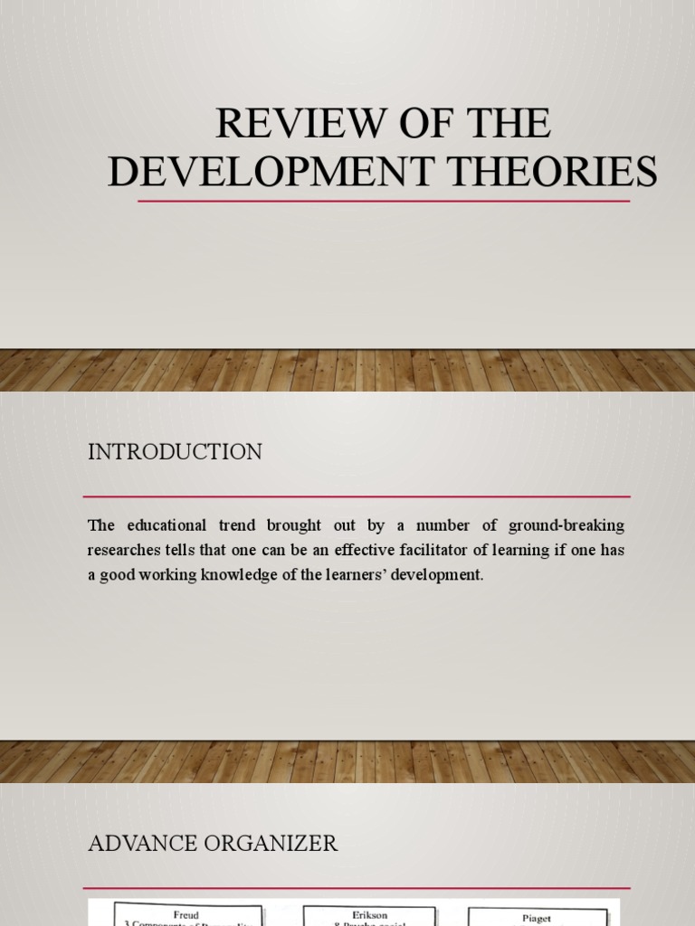 Review of The Development Theories | PDF | Id | Psychology
