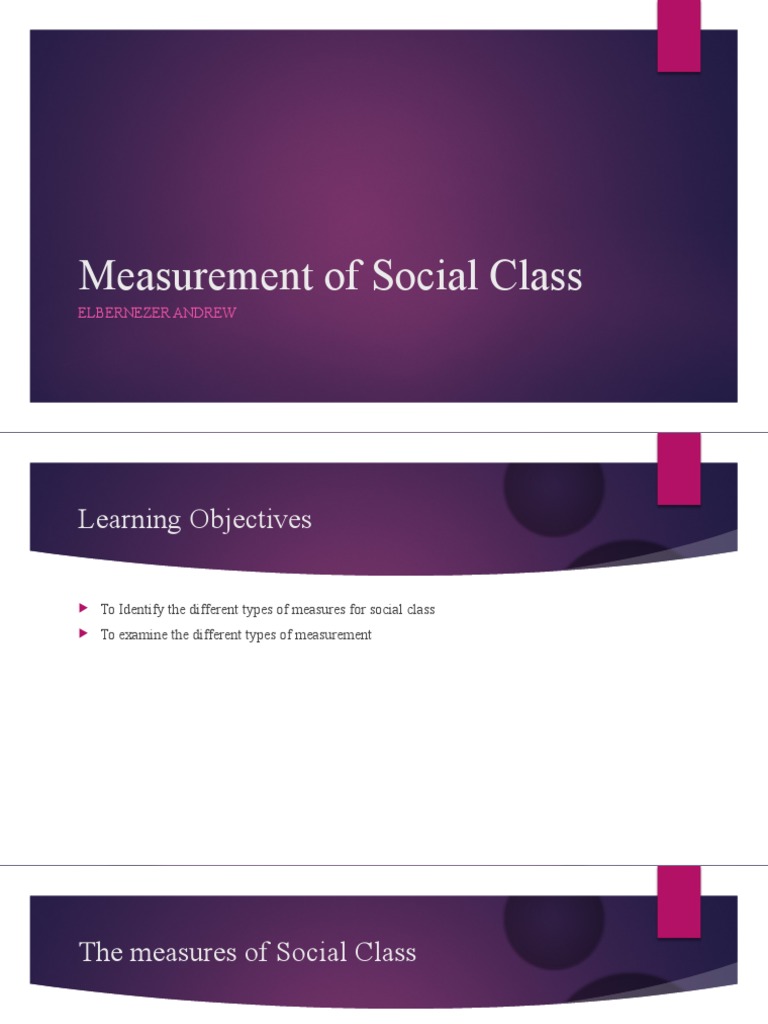 Measurement of Social Class | PDF | Career & Growth