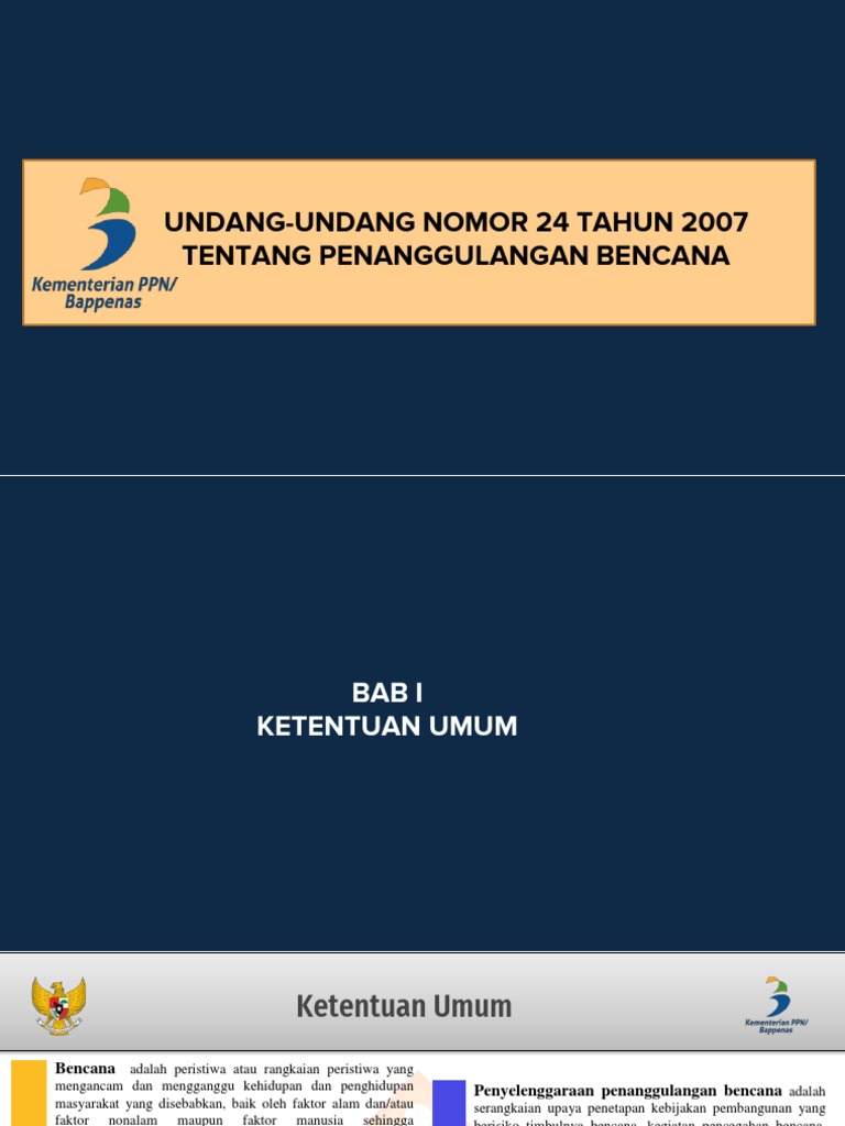 Undang-Undang Nomor 24 Tahun 2007 PDF | PDF