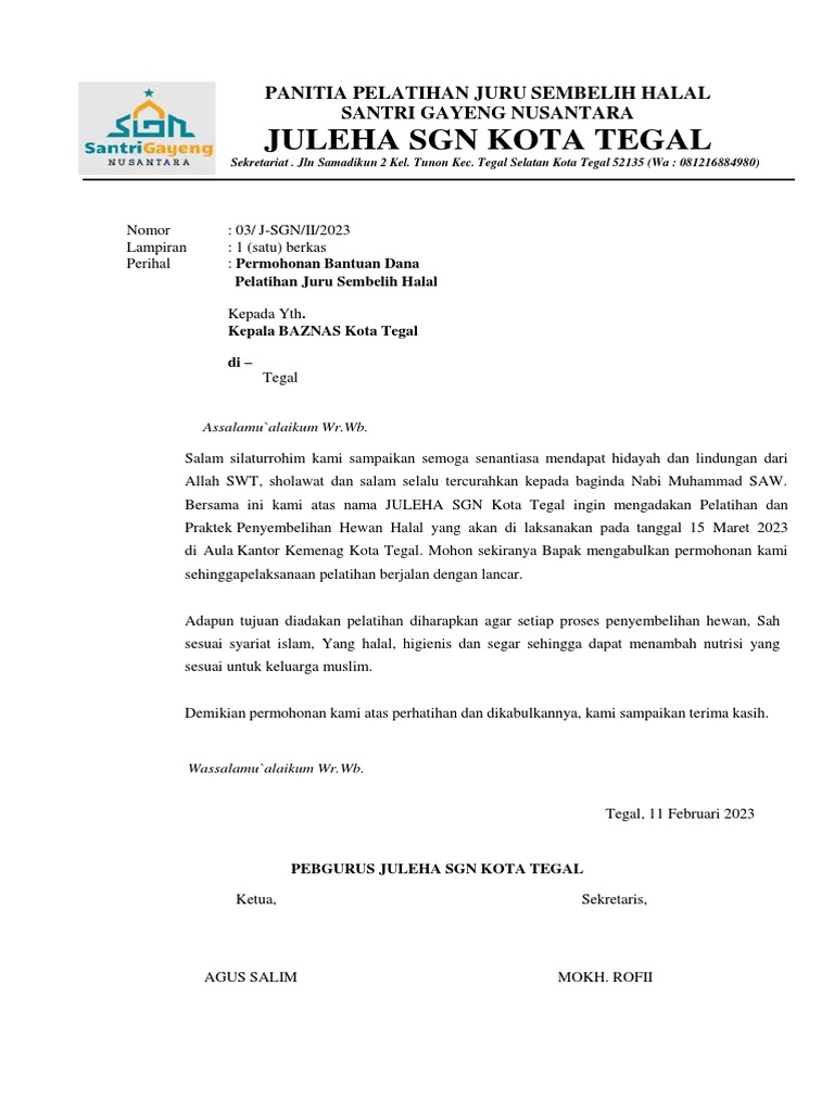 Proposal Juleha SGN | PDF