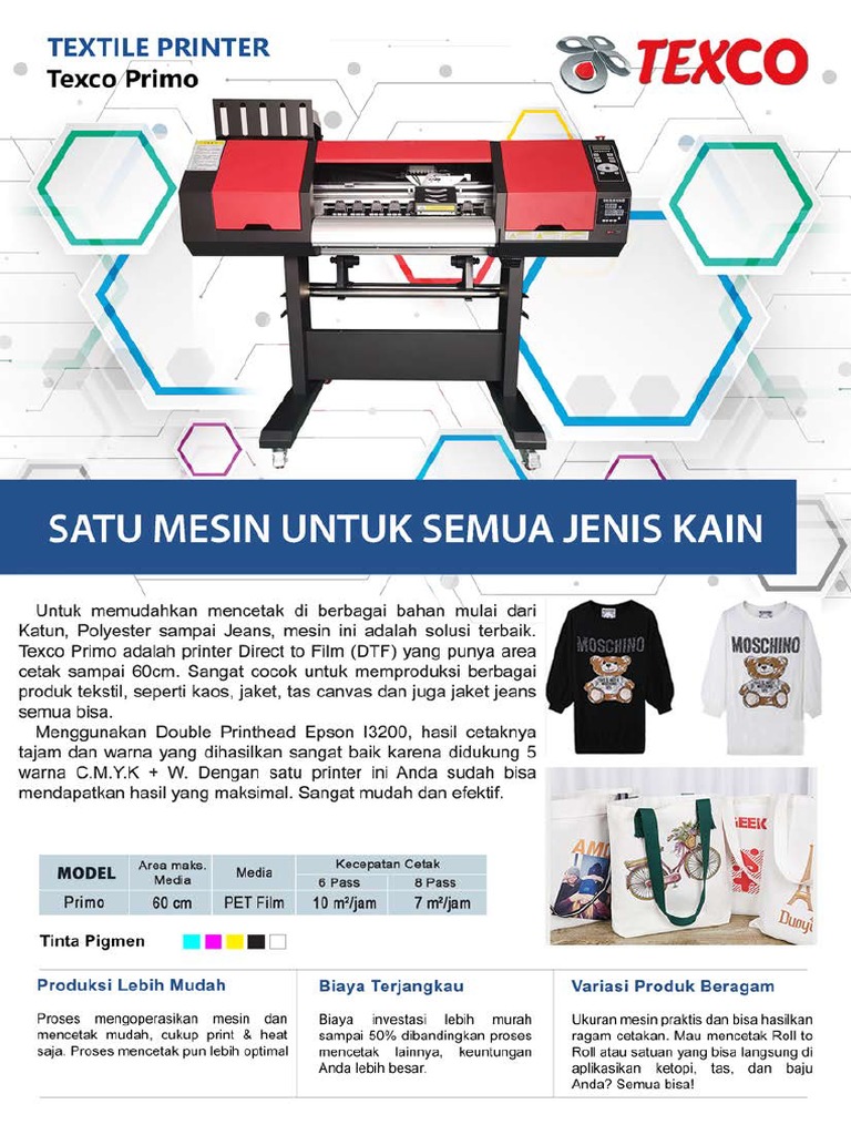 Printer DTF Texco Primo PDF | PDF