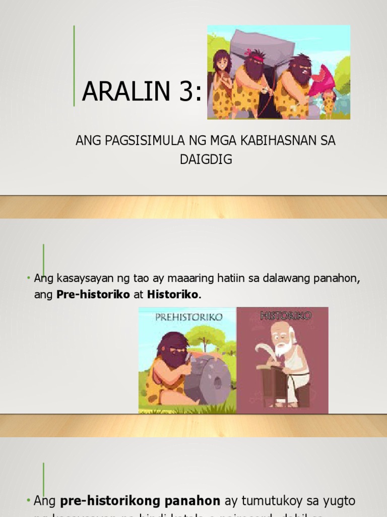 Aralin 3 Ang Pagsisimula ng mga Kabihasnan sa Daigdig.pptx | PDF
