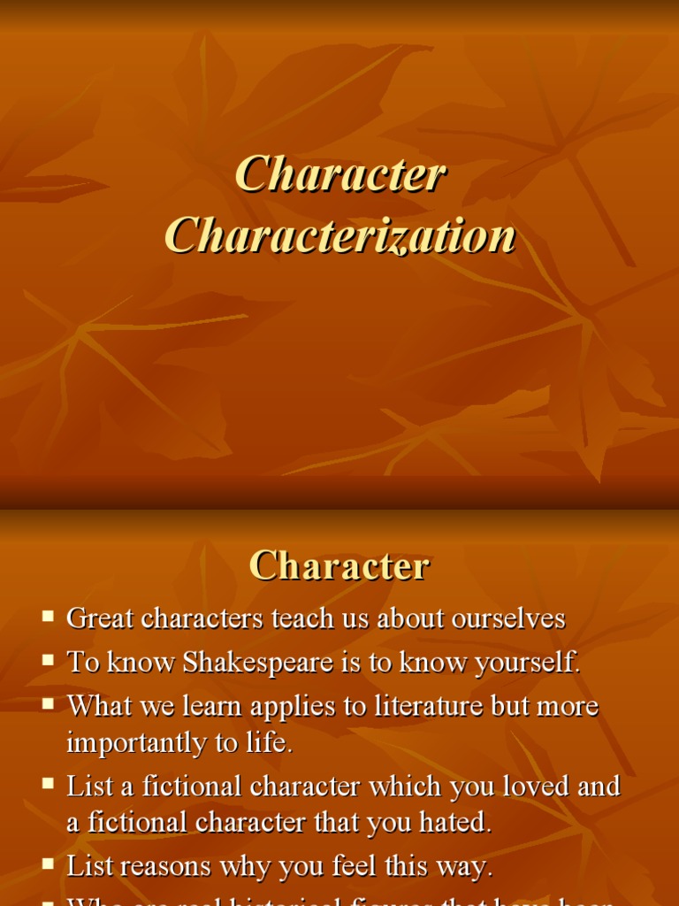 Character Characterization 2019 | PDF | Hero | Cognitive Science