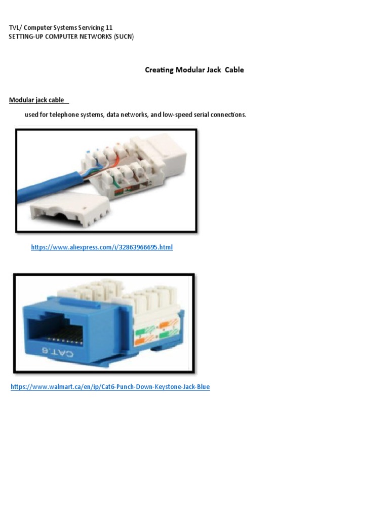 Creating Modular Jack Cables Guide | PDF | Computer Network | Computing