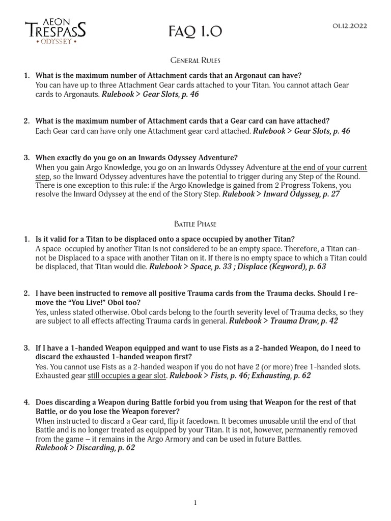 ATO FAQ - Errata v1.0 PDF | PDF