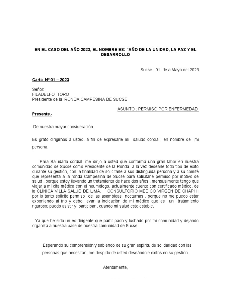 Carta de Permiso | PDF