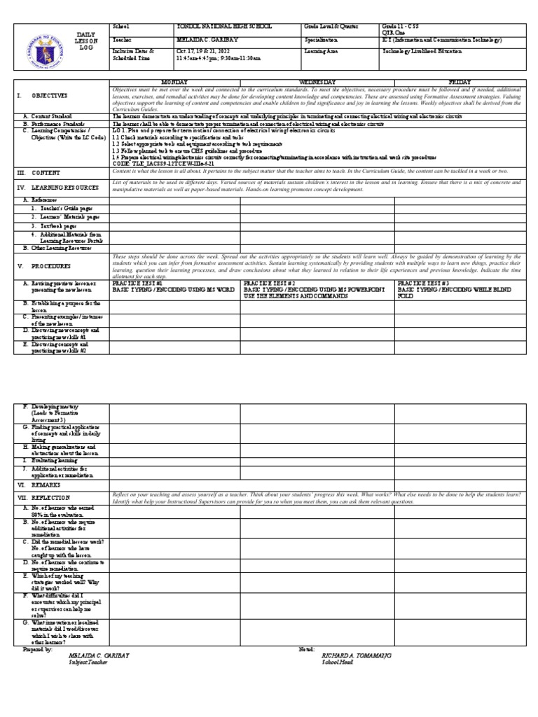 SHS DLL Week 9 | PDF