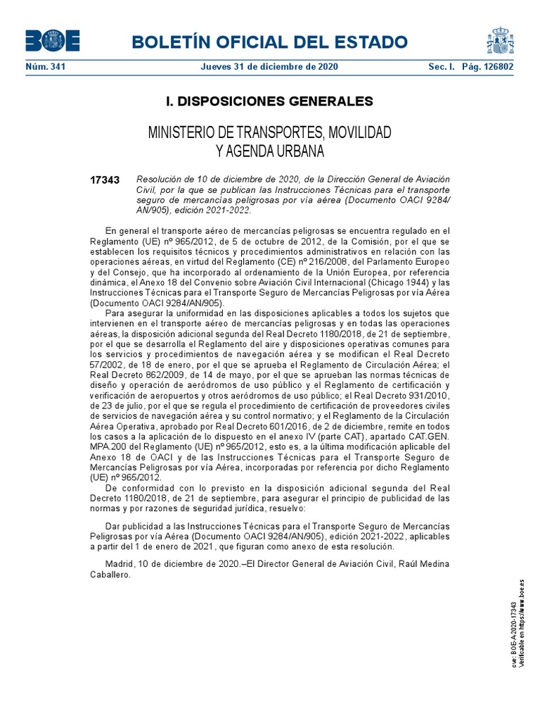 9284 OACI BOE 21-22 PDF | PDF | Kilogramo | Agencia Internacional de ...