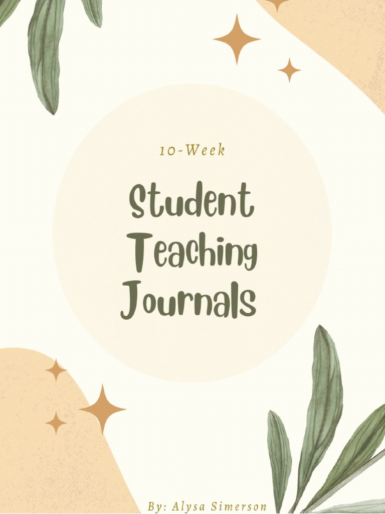 Weekly Journals ST - 10 Weeks | Download Free PDF | Teachers | Classroom