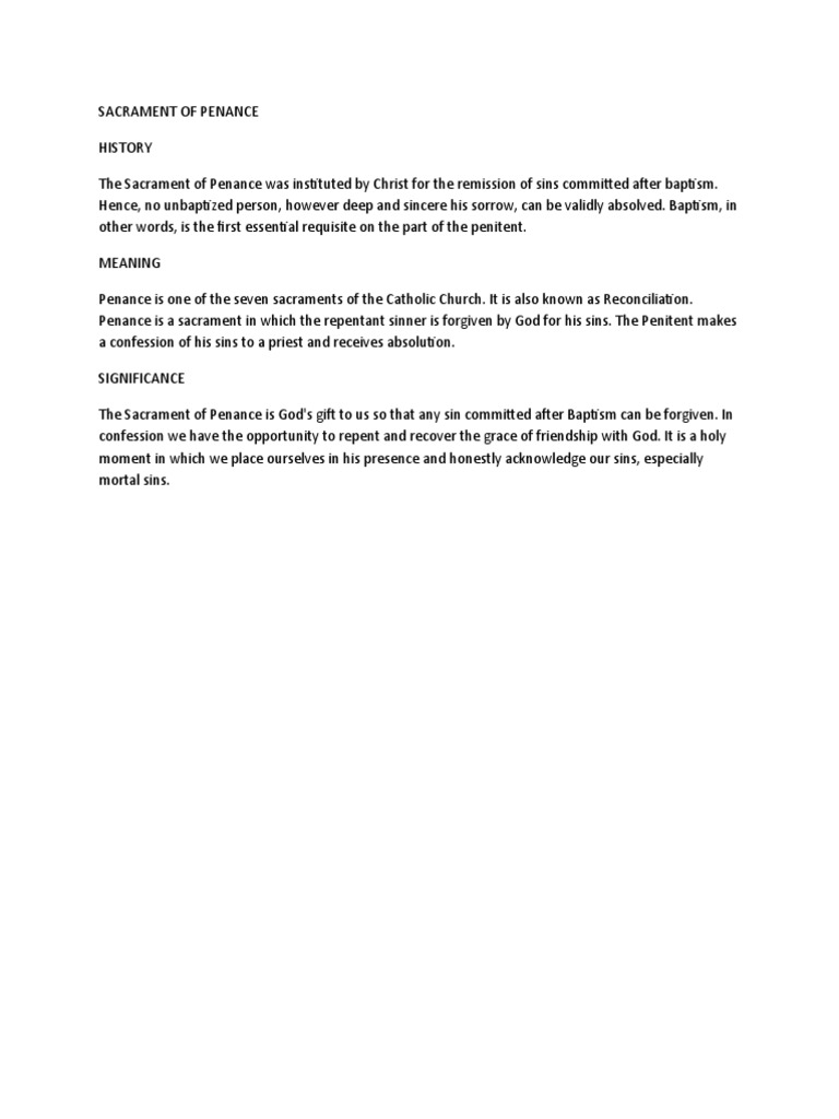 Understanding the Sacrament of Penance | PDF | Religion & Spirituality