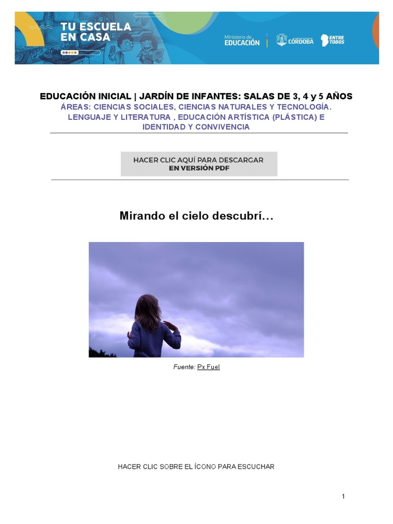 Actividades de Observación del Cielo | PDF | Pinturas | Educación de la ...