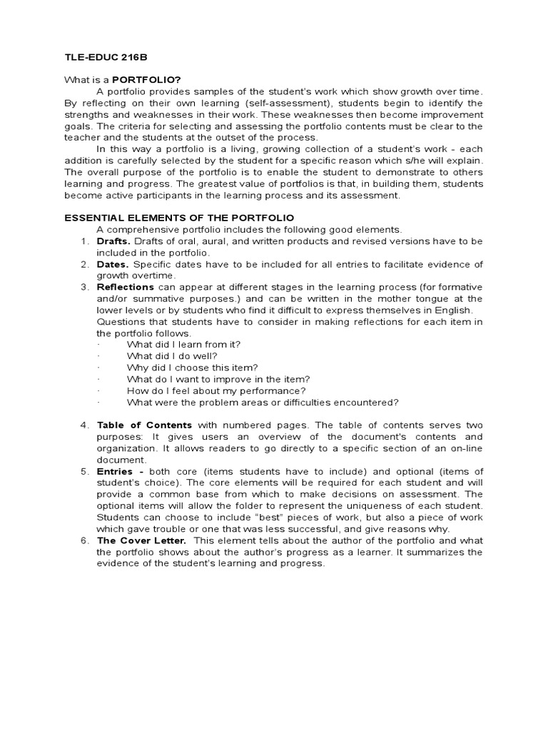 Report Explanation - TLE-EDUC 216B | PDF | Educational Assessment | Education Theory