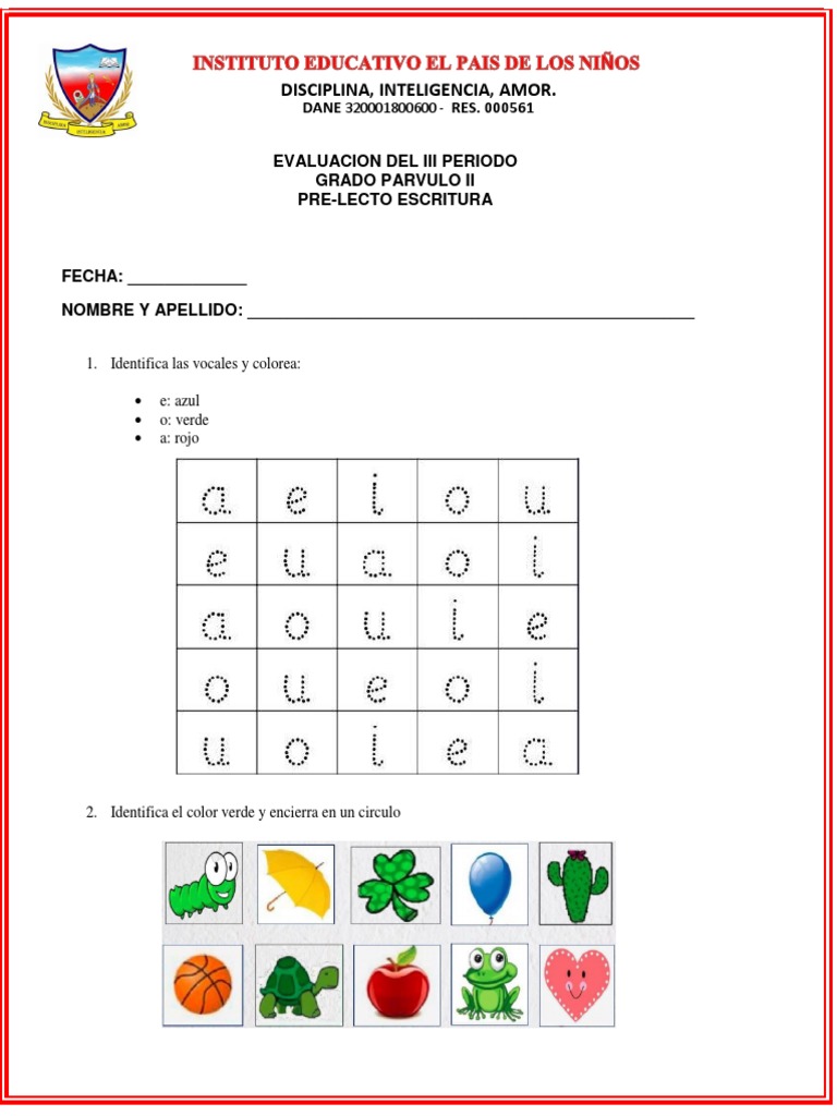 Lectoescritura Parvulo | PDF