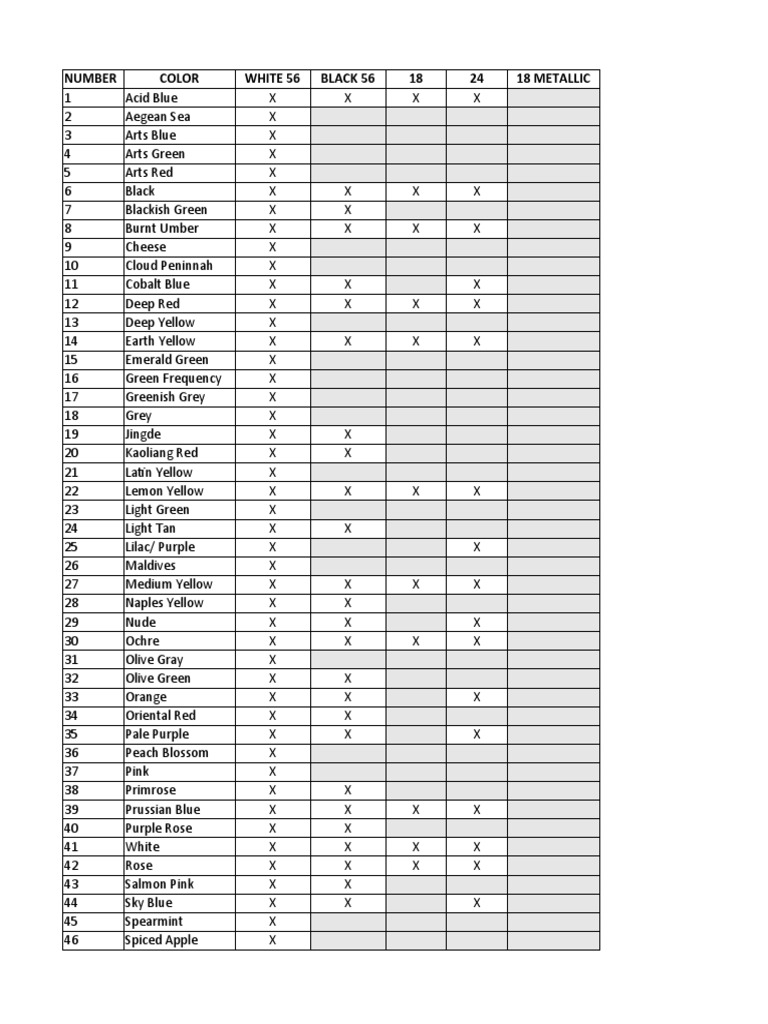 Miya Himi 56 Color Palette | PDF | Green | Blue