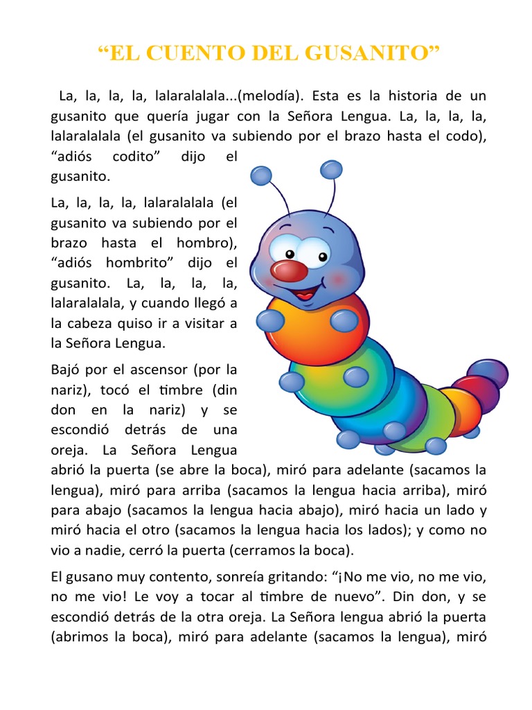 El Cuento Del Gusanito | PDF | Artes del Lenguaje y Comunicación