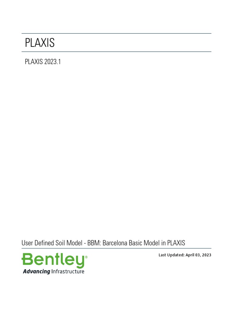 PLAXIS 2023.1 Barcelona Basic Model | PDF