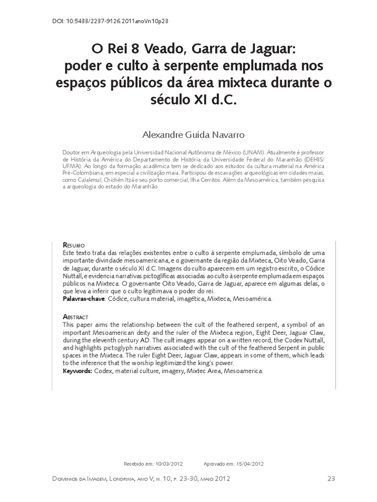 O Rei 8 Veado Garra de Jaguar Poder e Cu | PDF | Mesoamérica