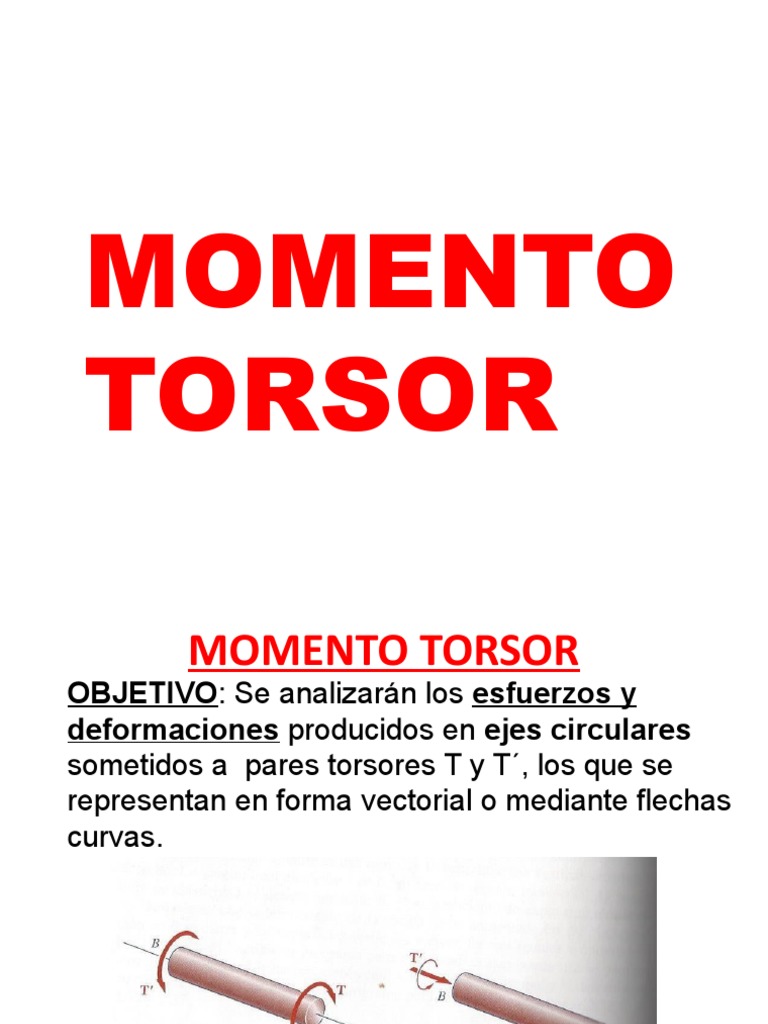Momento Torsor | PDF | Esfuerzo cortante | Elasticidad (Física)