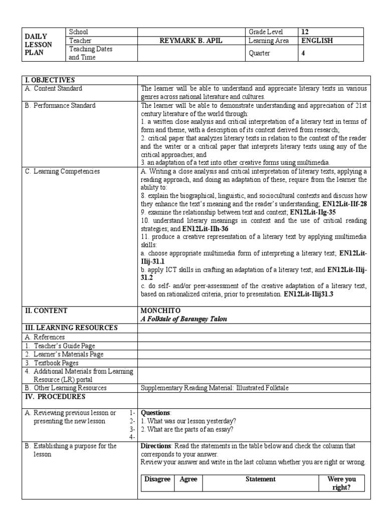 Lesson 23 3rd Quarter Pliant Like A Bamboo | PDF | Learning | Multimedia
