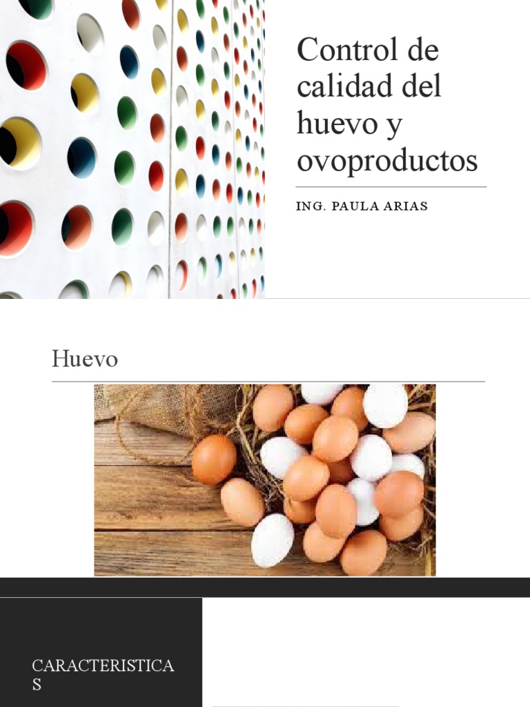 Control de Calidad Del Huevo y Ovoproductos | PDF | Huevo como alimento ...
