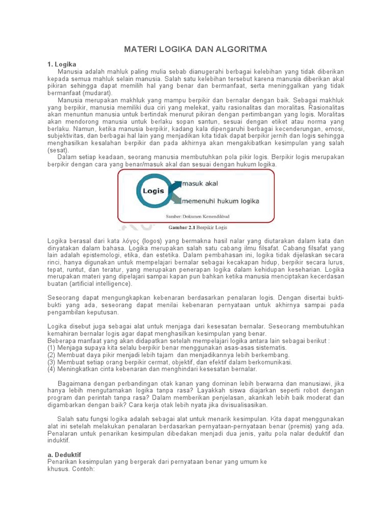 Materi Logika Dan Algoritma | PDF