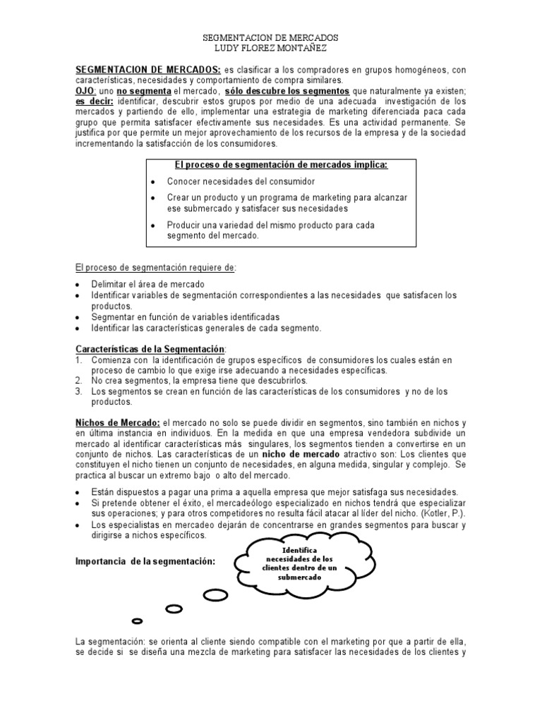 Guia Segmentacion De Mercados Pdf