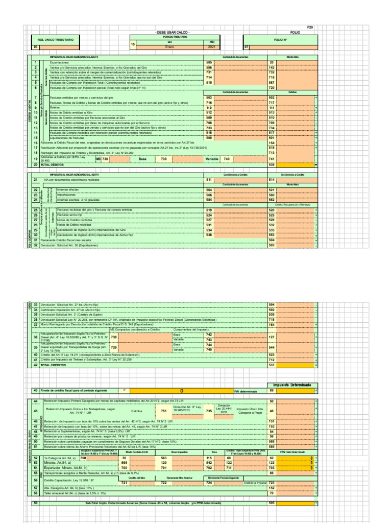 Formulario 29 | PDF | Impuestos | Dinero