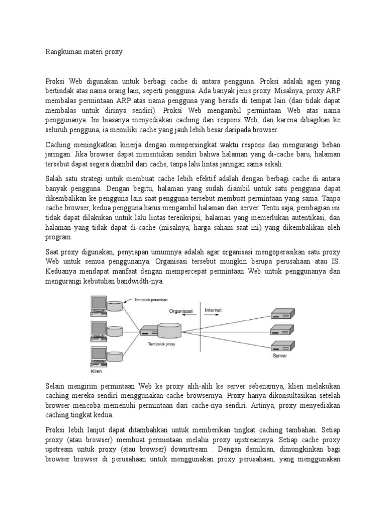 Rangkuman Materi Proxy | PDF | Bisnis | Komputer