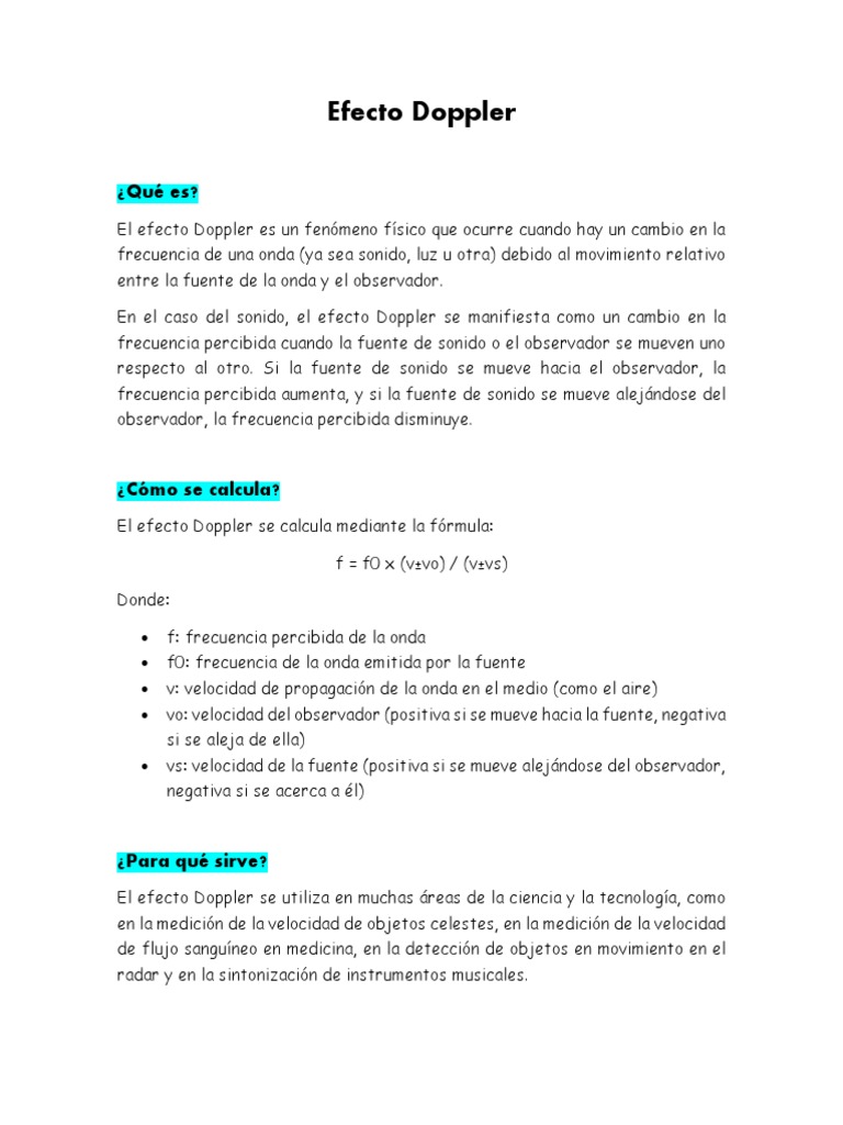 Efecto Doppler | PDF