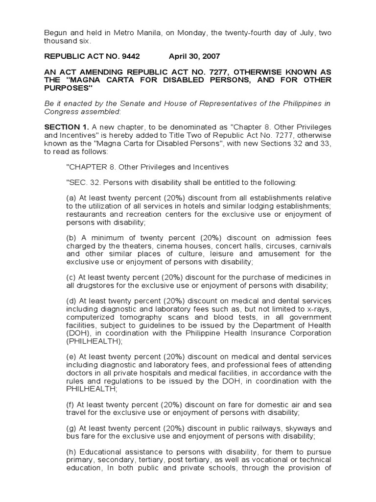 Ra 9442 | PDF | Taxes | Tax Deduction