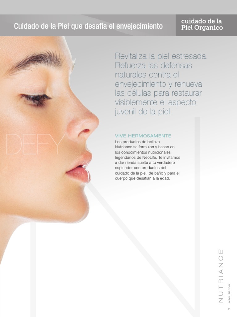 Neolife Nutriance Cuidado de La Piel Orgánico | PDF | Piel