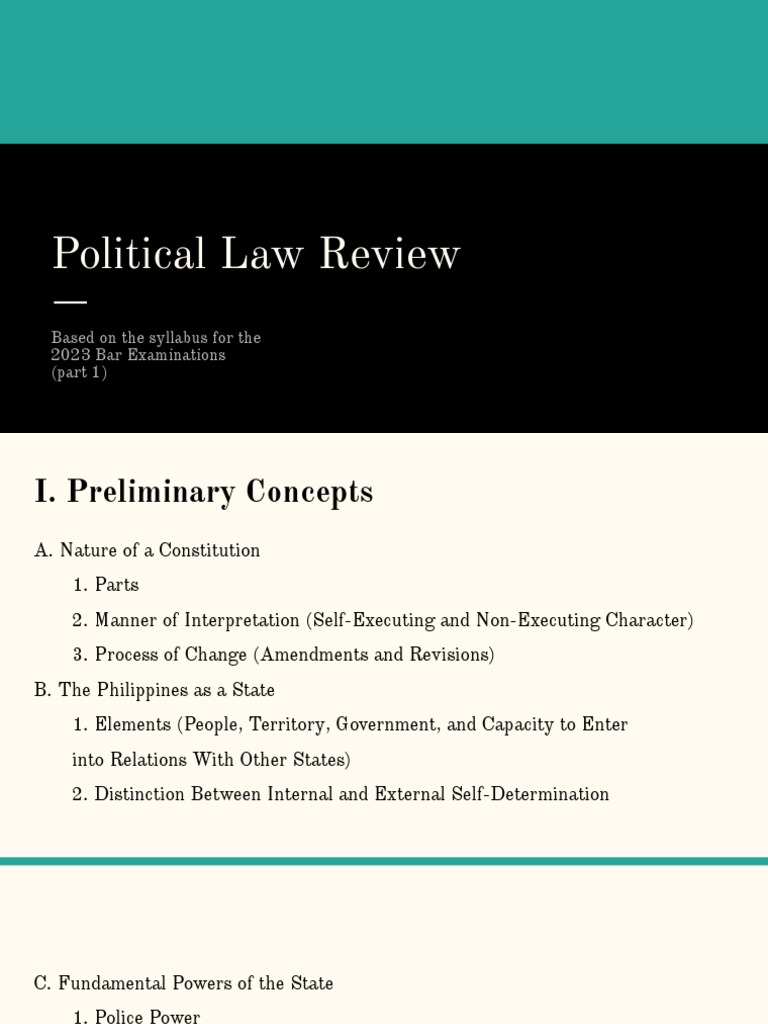 Political Law Review pt1 | PDF | Eminent Domain | Constitutional Amendment