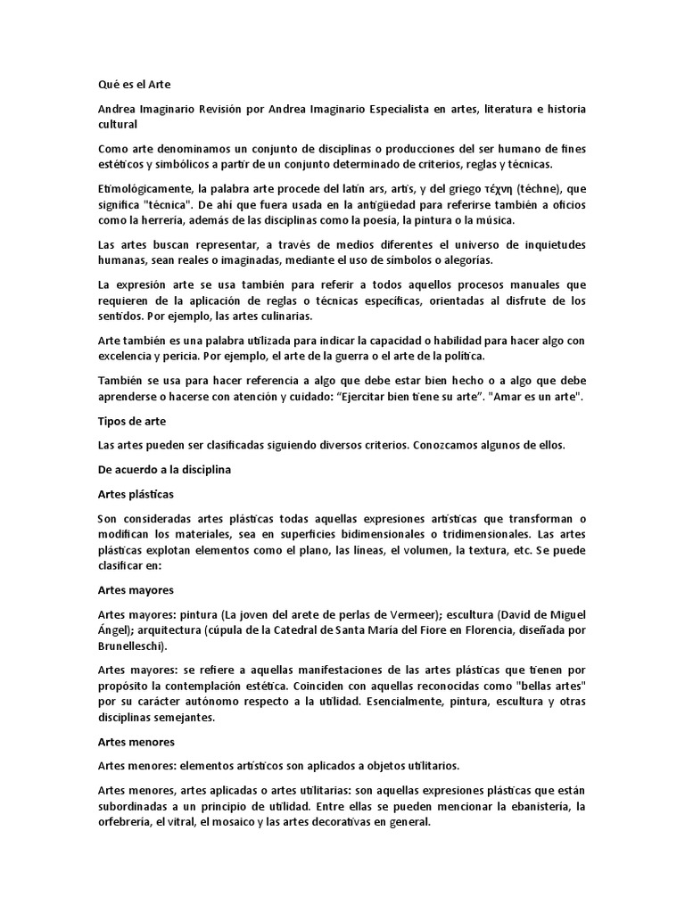 Qué Es El Arte Segundo Grado | PDF | Artes Decorativas | Las artes
