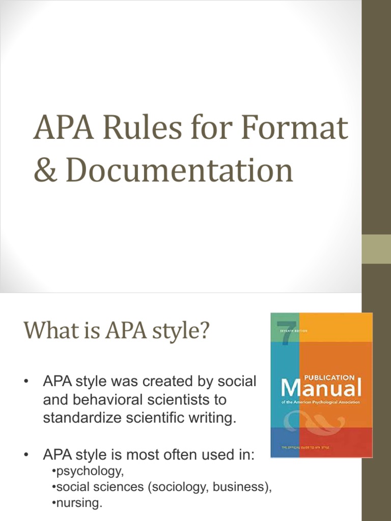 APA Format and Citation Guidelines | PDF | Apa Style | Publishing