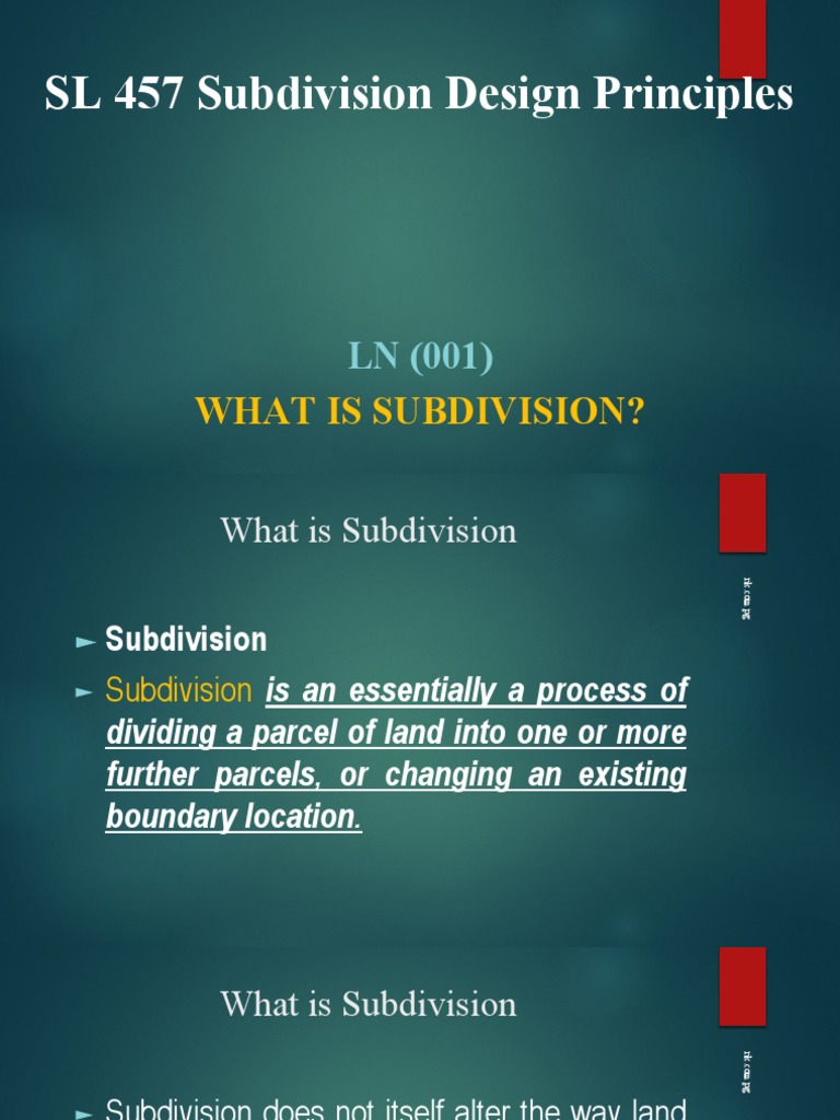 Subdivisions | PDF