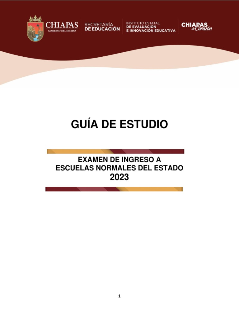 Guia Estudios Conoc General Normales 2023-2024 | PDF | Importar ...