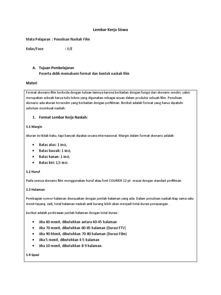 Format Naskah Film | PDF