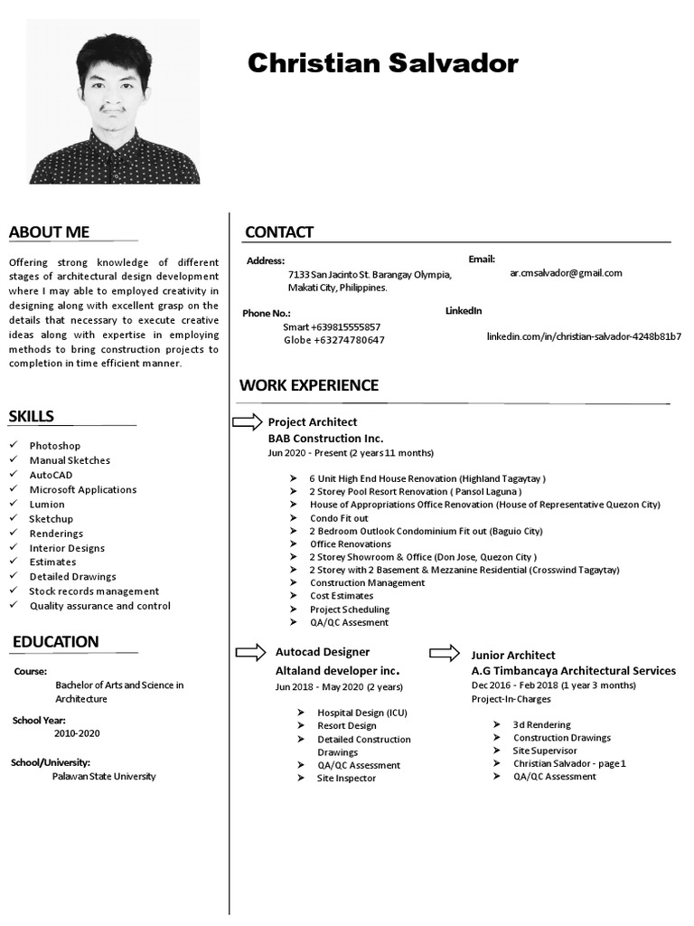 CV-Christian Salvador | PDF | Engineering