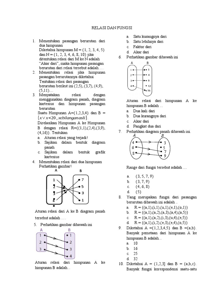 Relasi Dan Fungsi | PDF