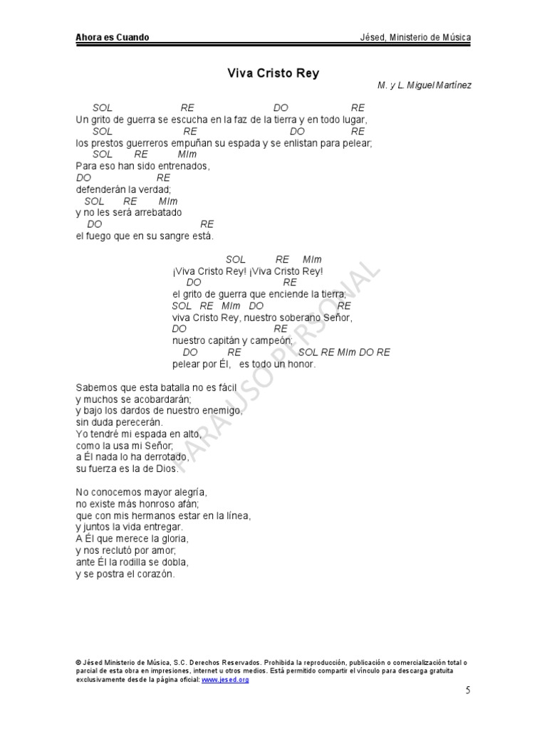 Viva Cristo Rey Jesed | PDF