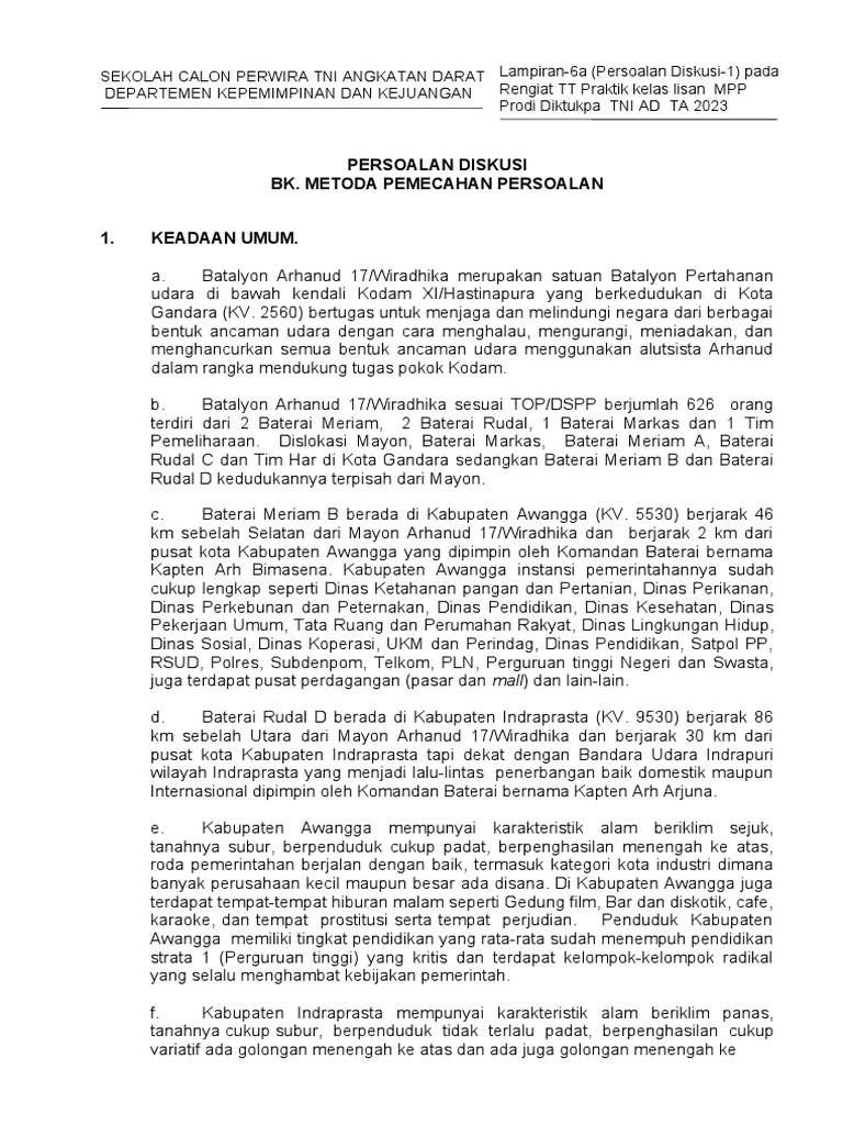 Masalah Disiplin di Batalyon Arhanud | PDF