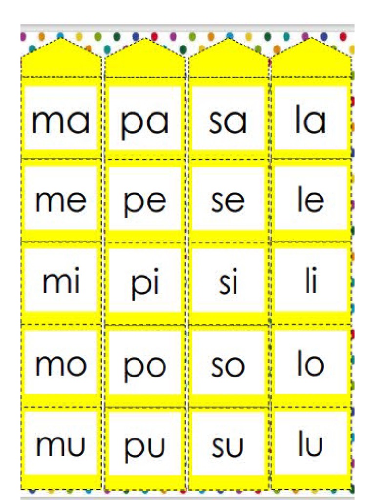 Fichas De Leitura: Sílabas Simples Para Imprimir, 60% OFF