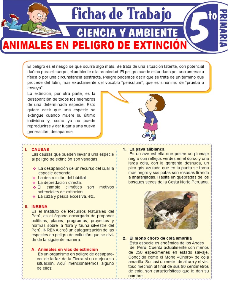 Animales en Peligro de Extinción en Perú | PDF | Destrucción del ...