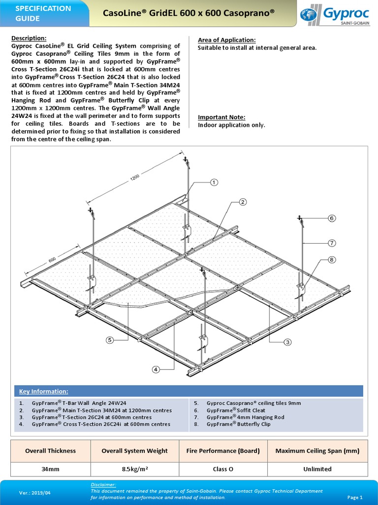 specguide_casoline_grid_600x600_casoprano | PDF | Civil Engineering ...