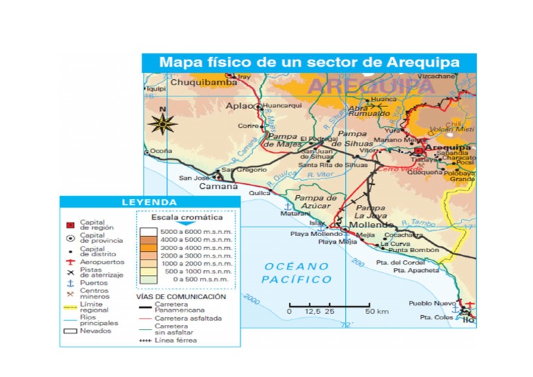 Mapa Físico de Arequipa | PDF